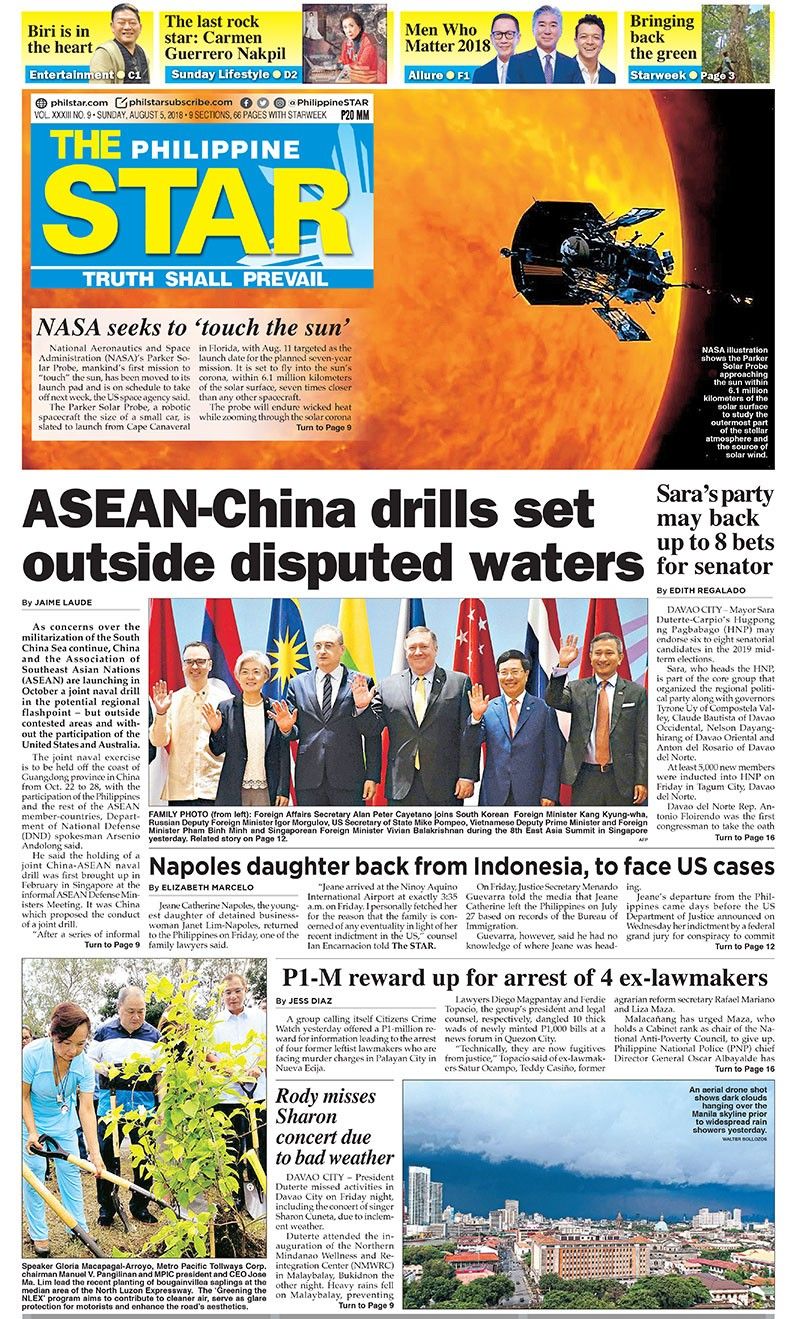 The STAR Cover August 5, 2018 | Philstar.com
