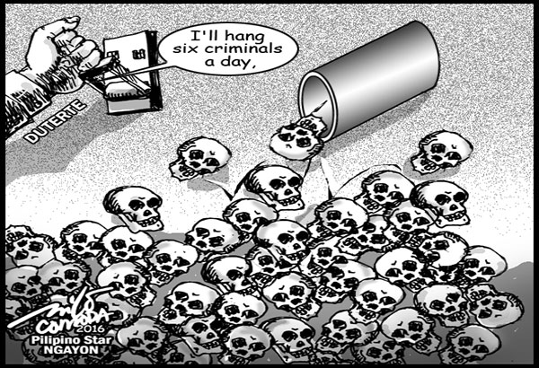 EDITORYAL - Anim na kriminal bibitayin araw-araw | Pilipino Star Ngayon