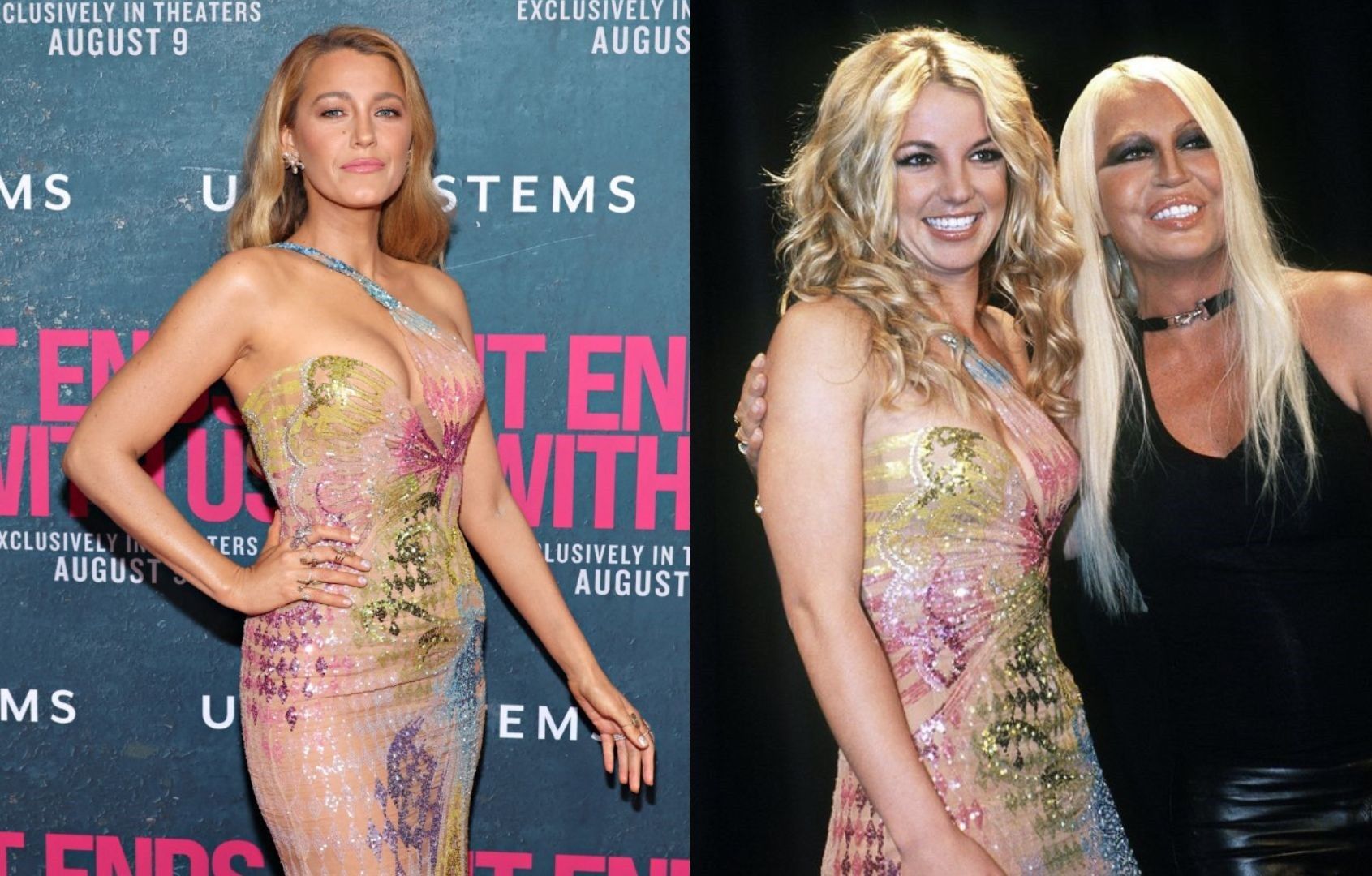 Blake Lively Wears Britney Spears Vintage Versace Dress To It Ends With Us Premiere
