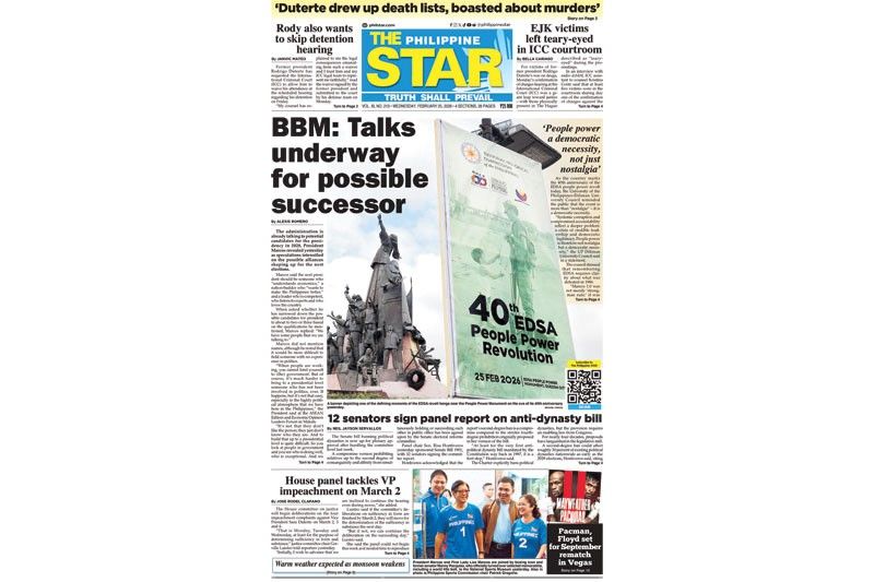 The STAR Cover (February 25, 2026) | Philstar.com